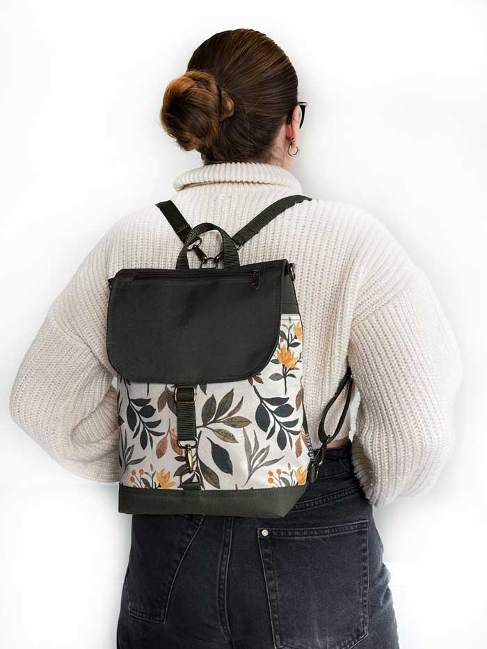 Green Cottagecore Backpack for Women